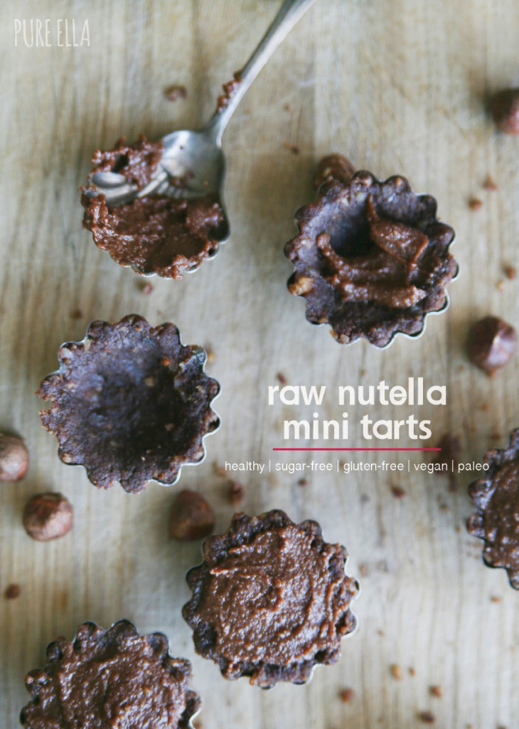 Sugar-free Raw Nutella Mini Tarts : healthy, no-bake, gluten-free ...
